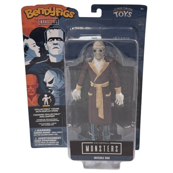 Noble Colledtions | Toys | Bendyfigs Universal Monsters Invisible Man ...